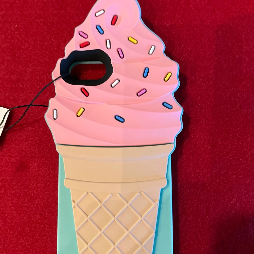 Nwt Kate Spade Ice Cream Cone Rubber Cell Phone Case - Gem